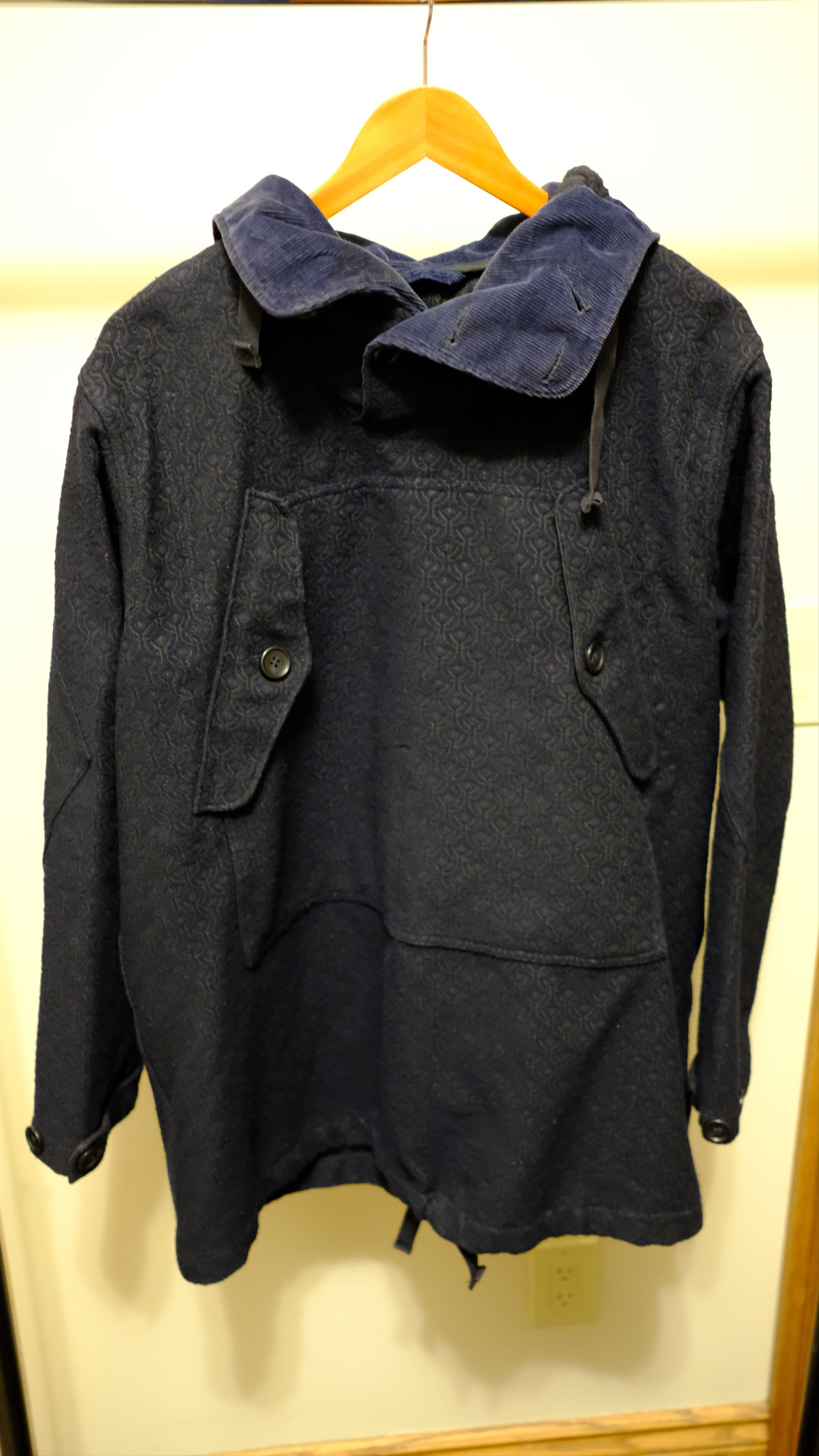 Engineered Garments NWOT Engineered Garments Navy Jacquard Over Parka ...