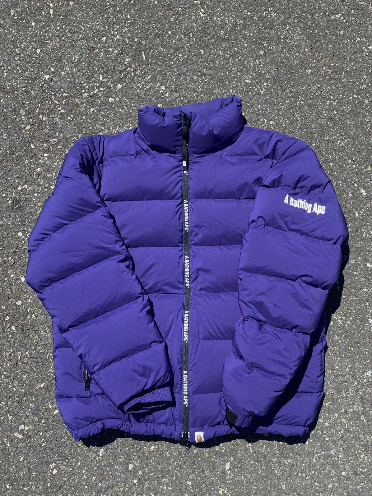 Bape A Bathing Ape Purple Down Puffer Nigo Style | Grailed
