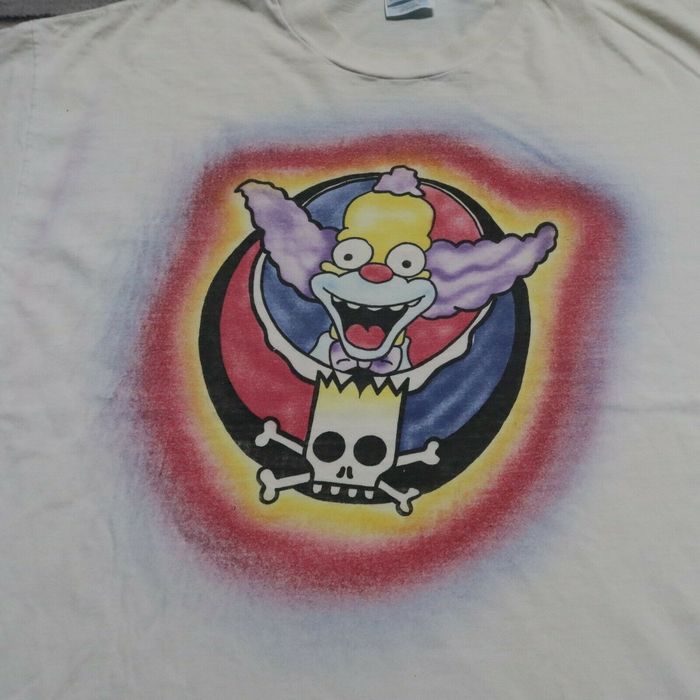 Hanes Vintage 90s Krusty The Clown Simpsons Shirt Size Xl Made In Usa