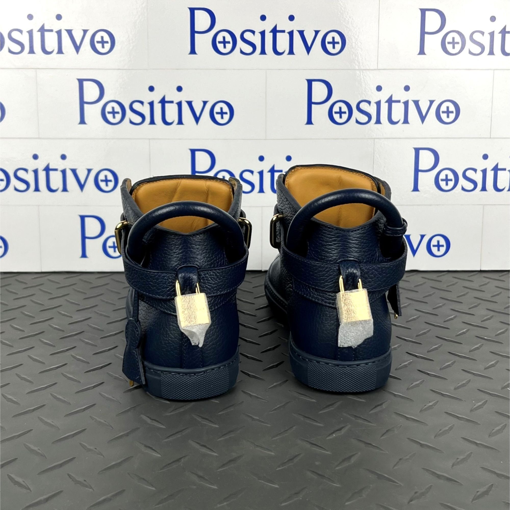 Buscemi Buscemi Mens 100MM Oceano Blue Leather Sneakers US 10 SAMPLE ...