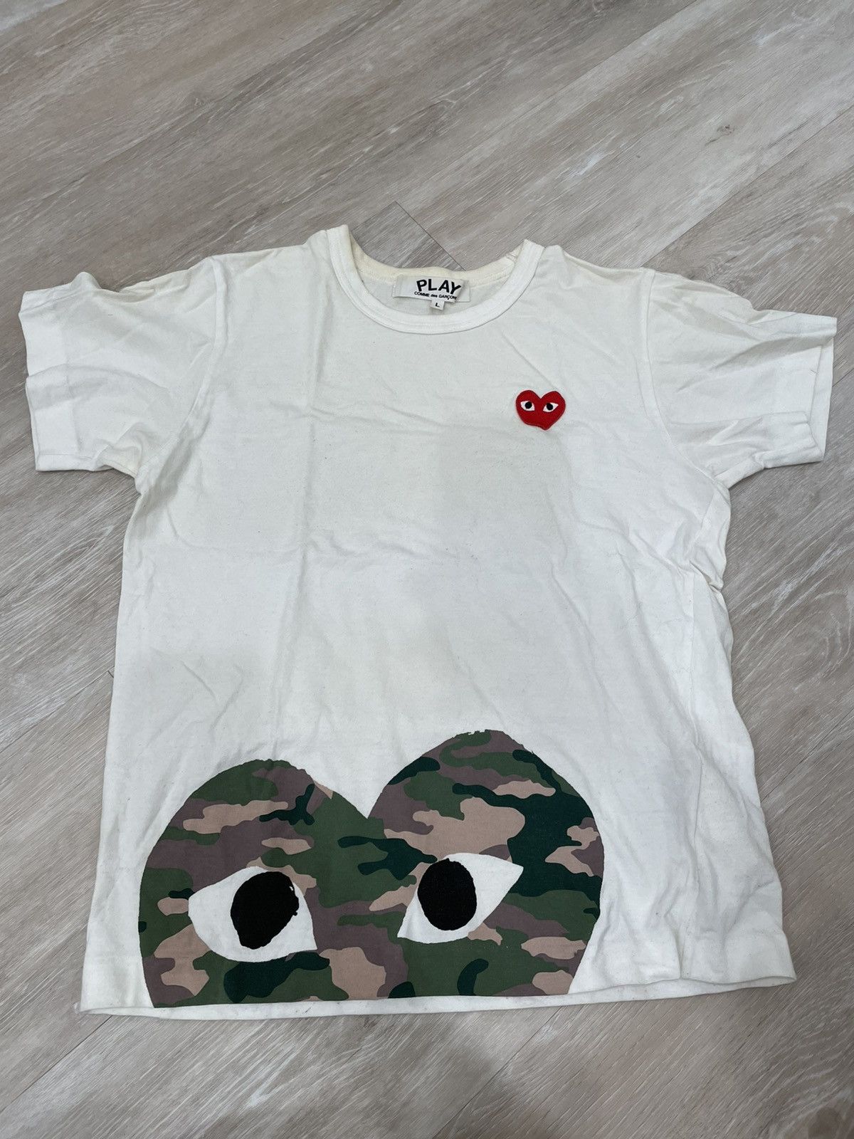 Comme des Garcons CDG camo half heart | Grailed