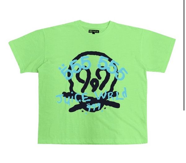 999 Club Sp5der x Juice Wrld tee green | Grailed
