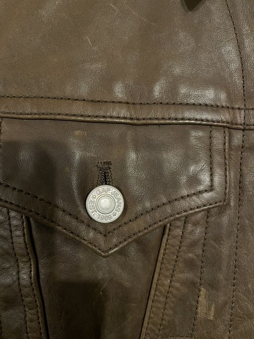 Gap Biker Leather Jacket | Grailed