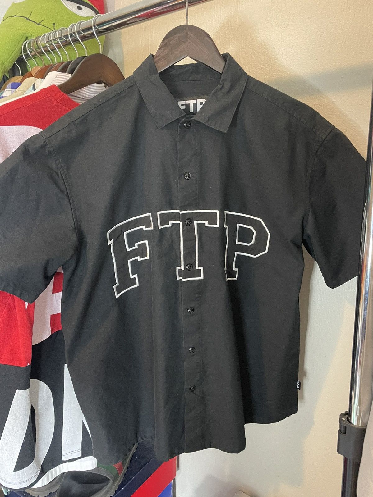 Fuck The Population FTP Arch Logo Button Up Size Medium | Grailed