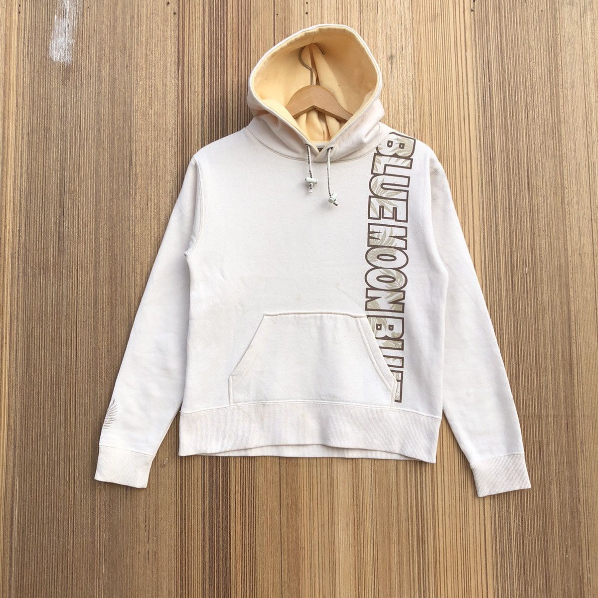 Surf Style rare ! blue moon blue hoodie big logo | Grailed