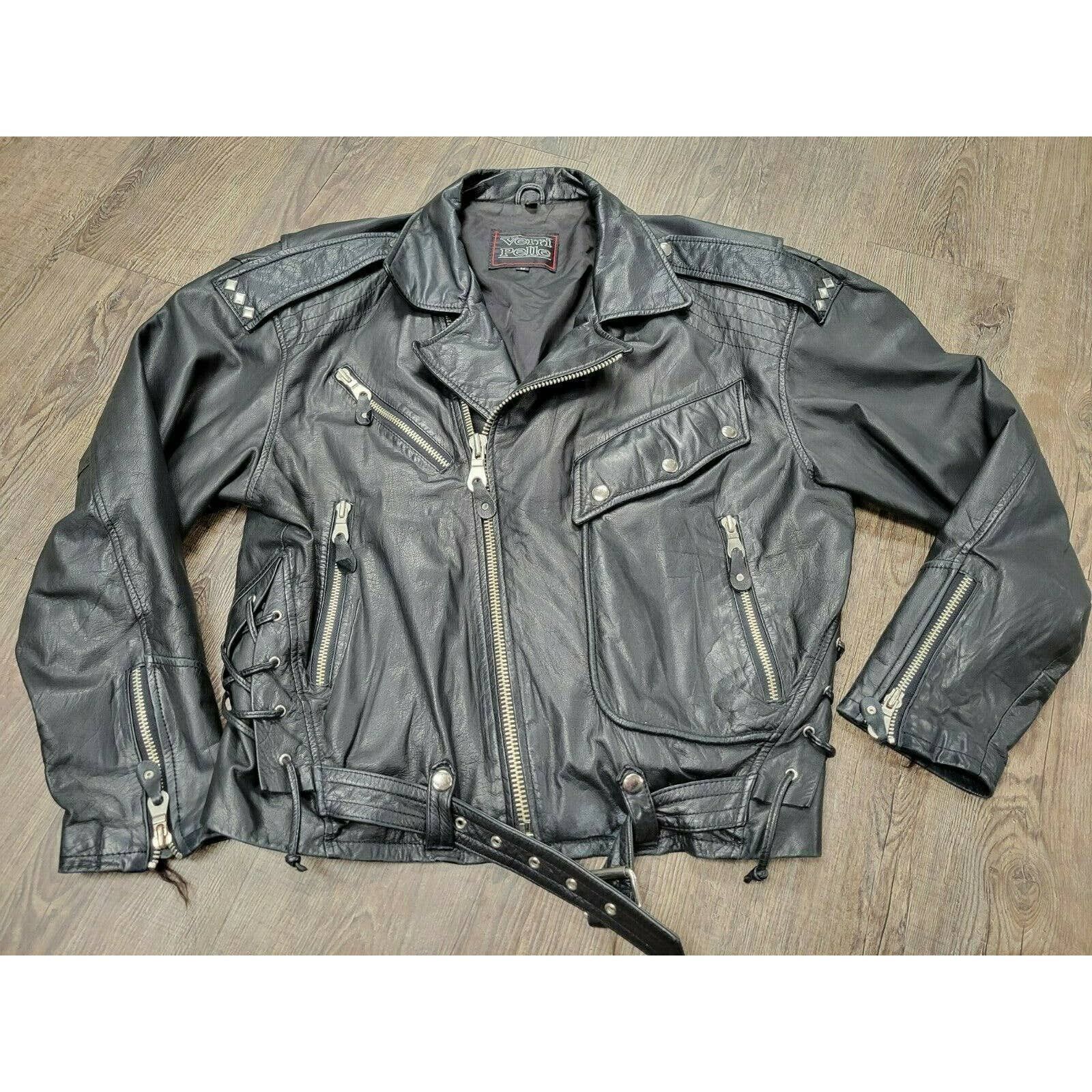 Pelle Pelle Verri Pelle 1980s Moto Leather Women's Jacket Coat Medium ...