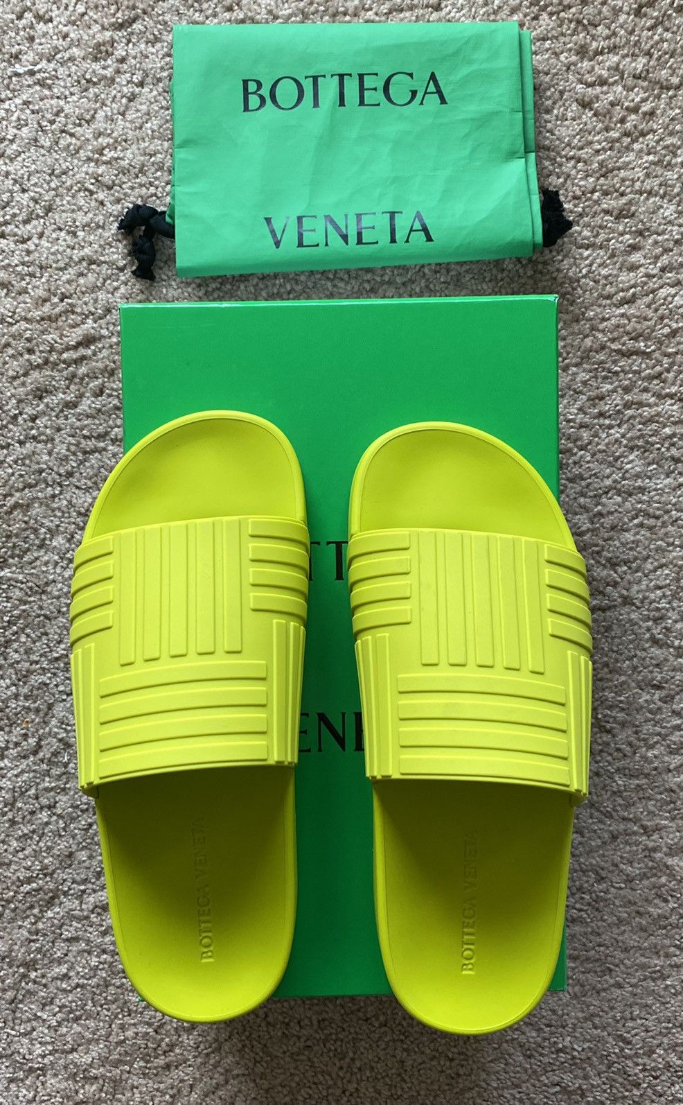 Bottega Veneta Bottega Veneta Rubber Carpet Slides 43 | Grailed