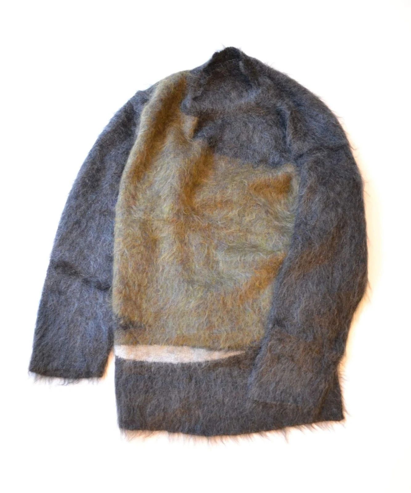 Yohji Yamamoto RARE Fall 2018 YYPH abstract intarsia mohair fuzzy knit ...