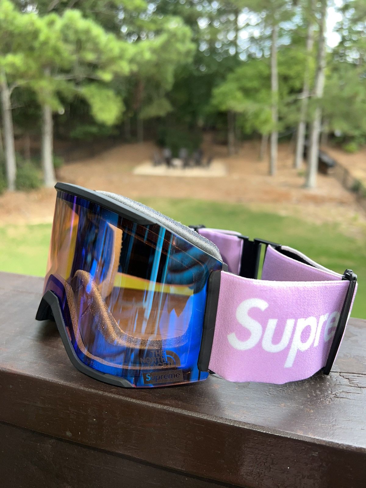 Supreme TNF x Supreme x Smith Rescue Goggles (pink/purple) | Grailed
