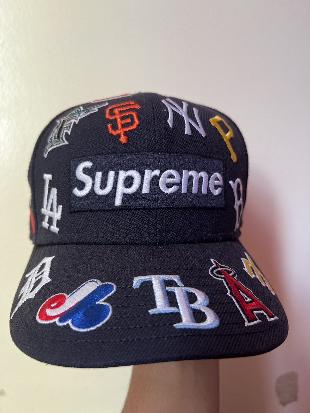MLB × New Era × Supreme Supreme New Era MLB hat 7 1/4 | Grailed