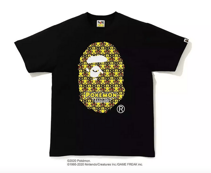 Bape Bape x Pokemon Pikachu Ape Head Tee - Size L - NEW | Grailed