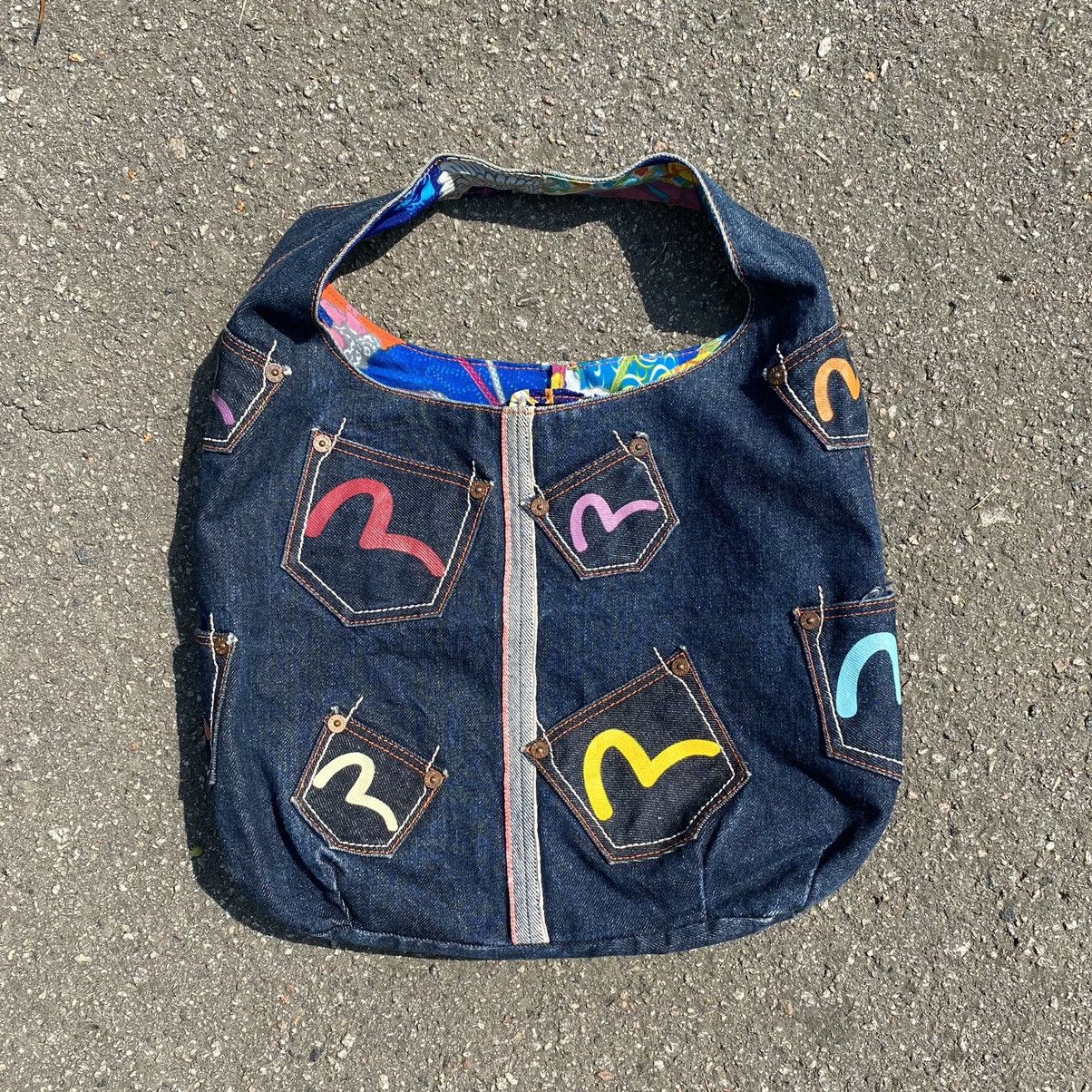 Vintage Evisu denim multi pocket bag | Grailed