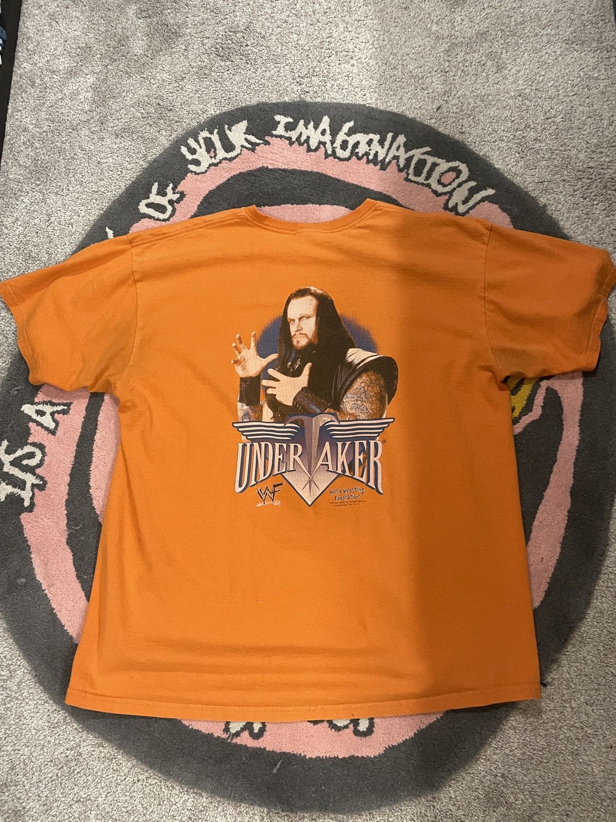 Vintage × Wwe × Wwf Vintage Undertaker Orange WWF Tee | Grailed