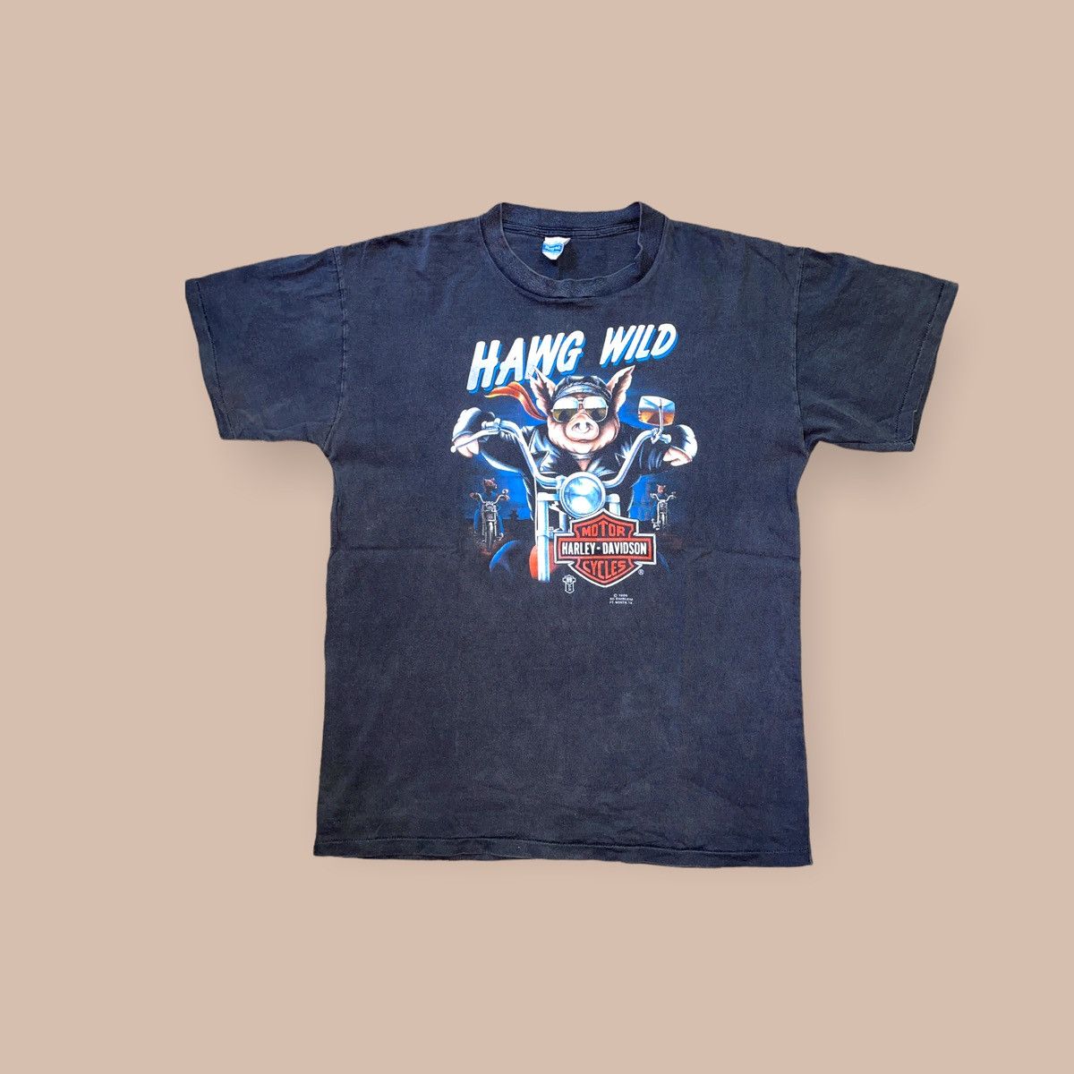 Harley Davidson × Vintage Vintage Harley Davidson Hawg Wild 3D Emblem ...