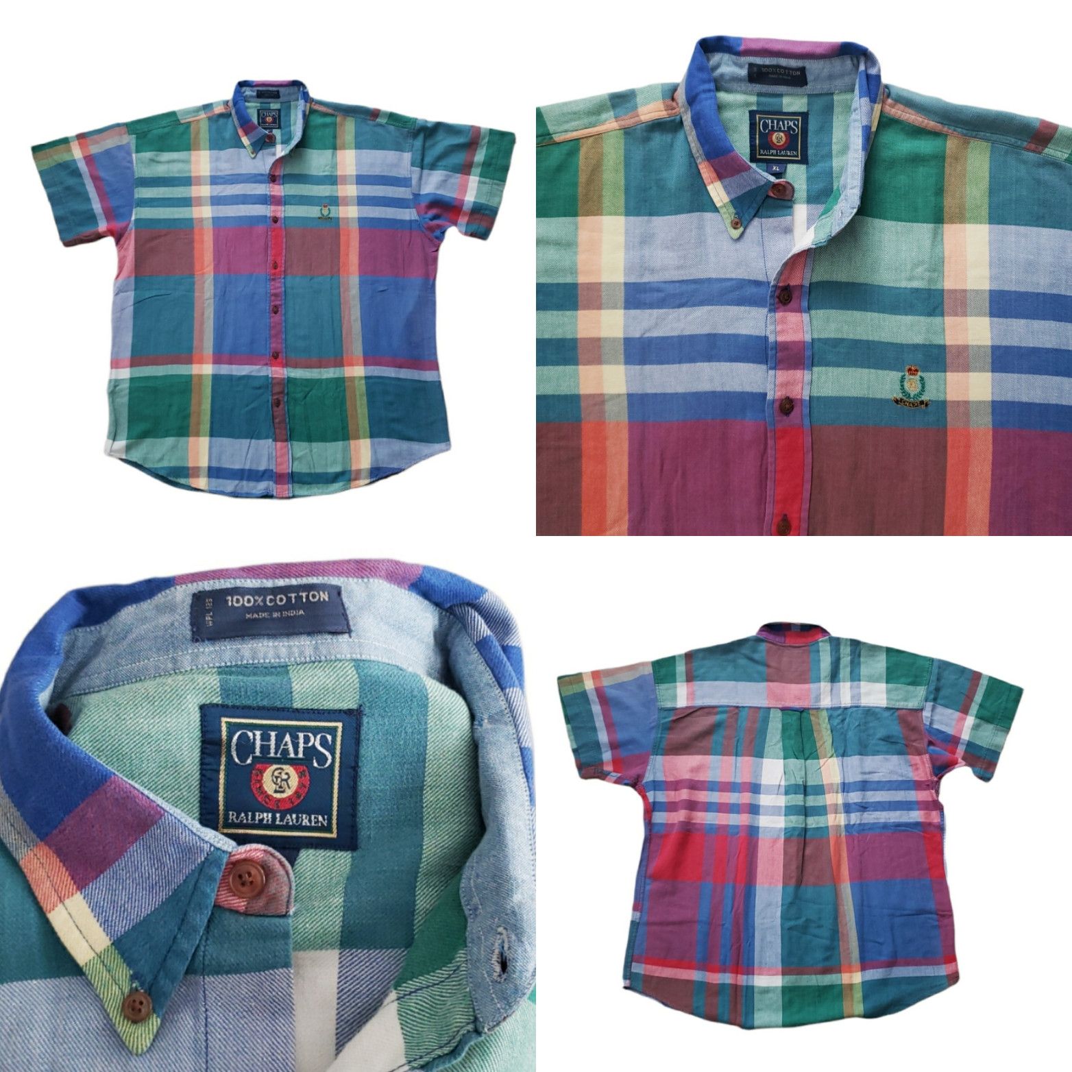 Vintage VTG Rare Chaps Ralph Lauren Vertical Horizontal Colorblock ...