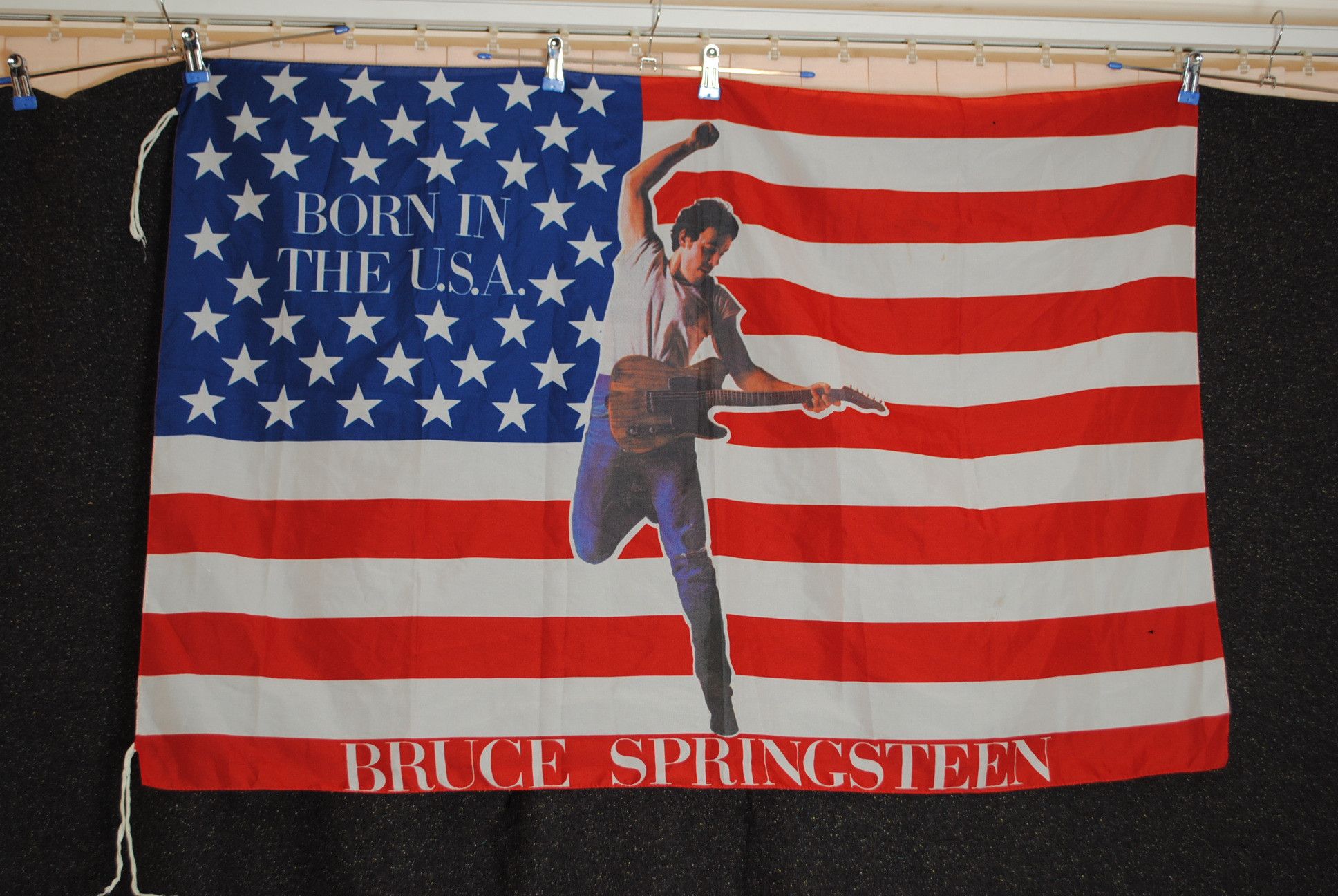 Band Tees × Vintage Bruce Springsteen Vintage 80's Born In The USA Flag ...