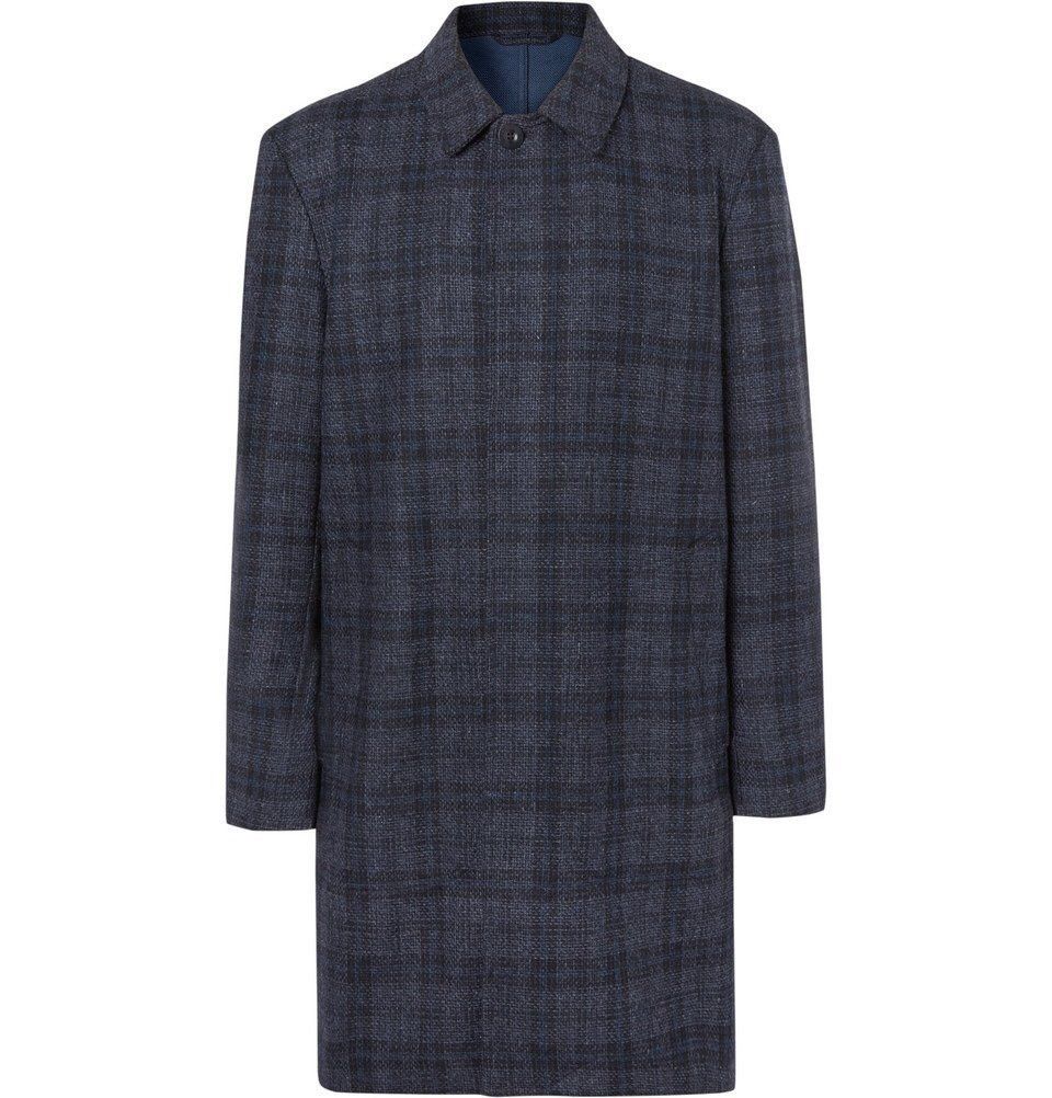 Mr. P. Check double faced wool blend coat | Grailed