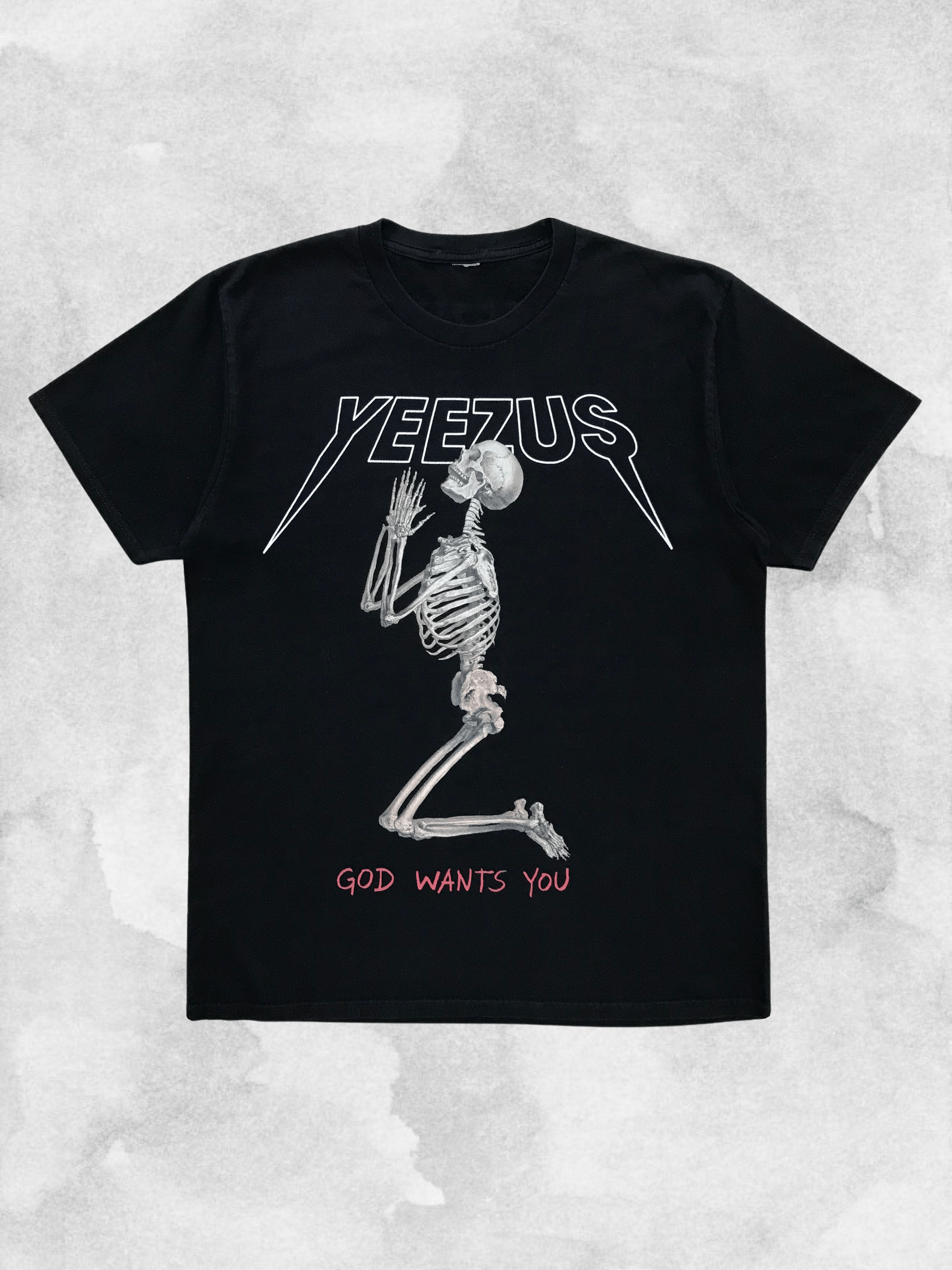 Band Tees KANYE WEST YEEZUS Tour 2013 T-Shirt Skull Tee God Wants You ...