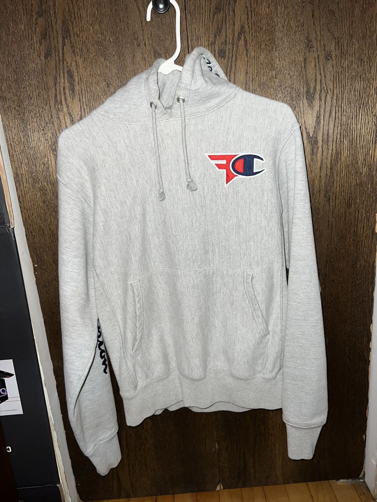 Champion × Faze Gray Faze Champion Hoodie | Grailed