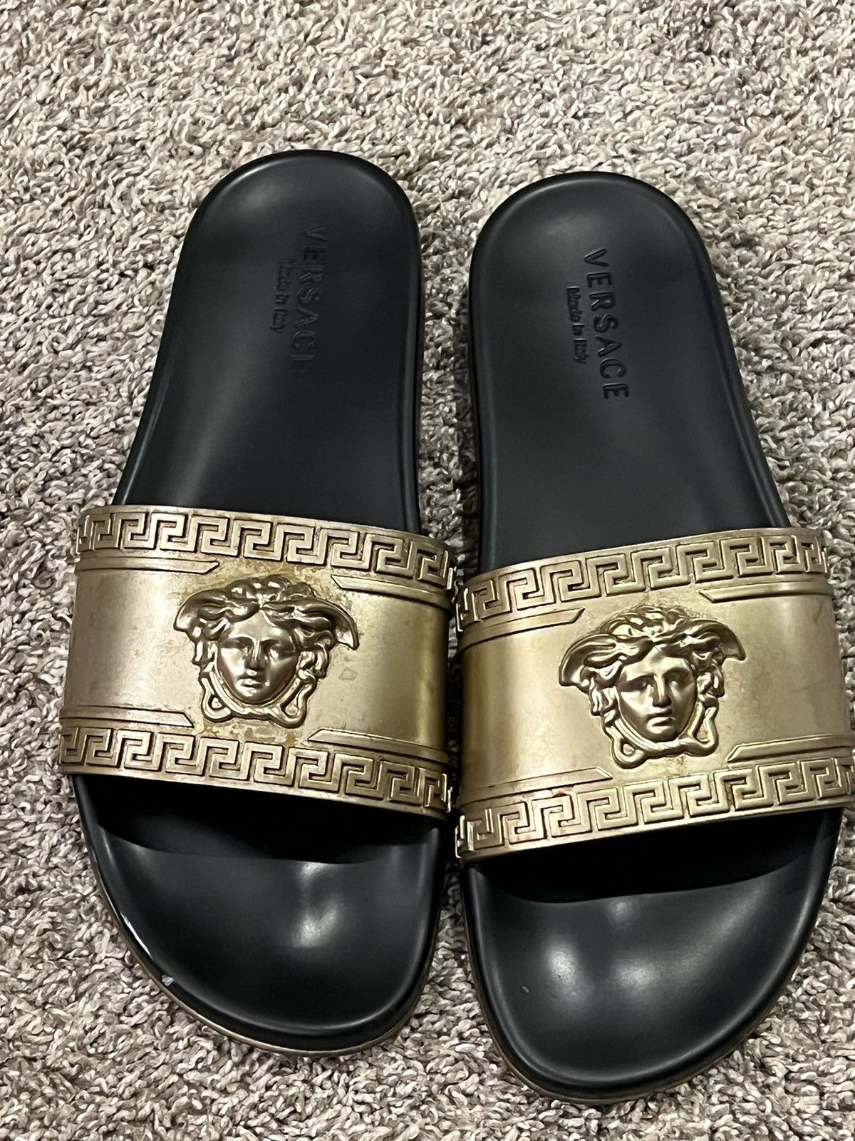 Versace Versace rubber Medusa slides | Grailed