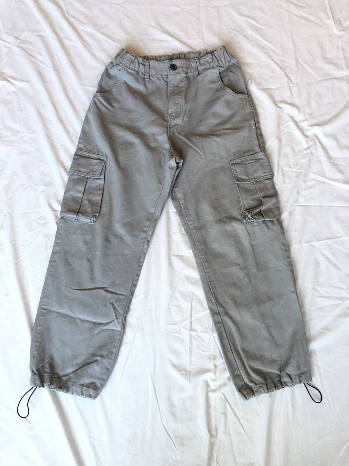 Streetwear Bending Waist Cargo Pants Grey | Grailed