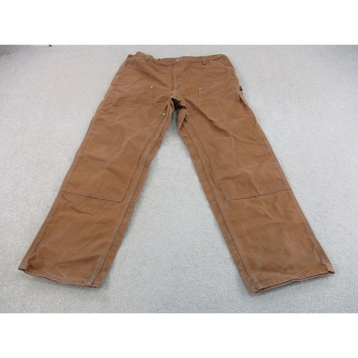 Carhartt Wip Carhartt Pants Mens 42 Brown Khaki Work Wear Double Knee ...