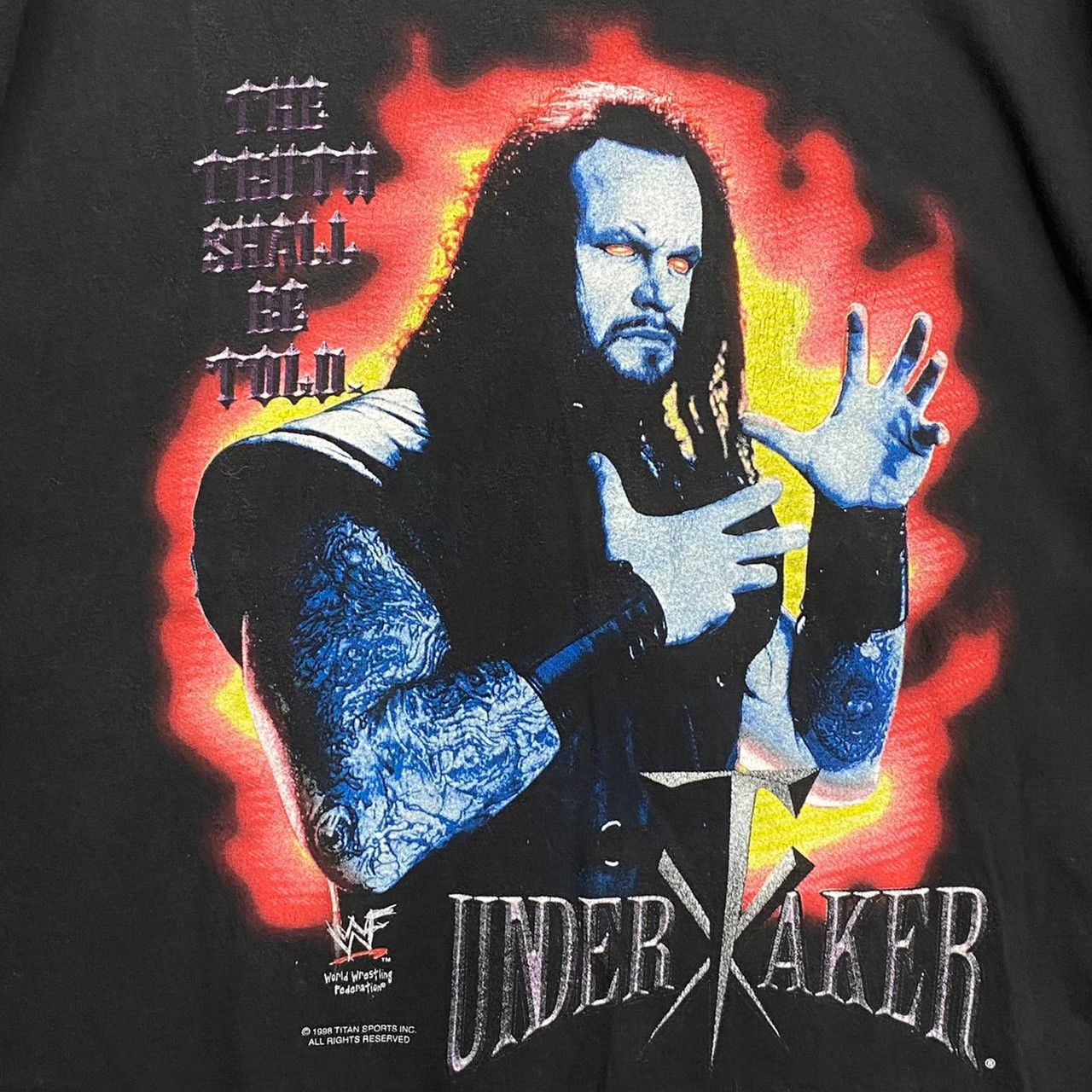 Vintage × Wwe × Wwf THE UNDERTAKER Vintage 1998 WWF Wrestling Shirt XL ...
