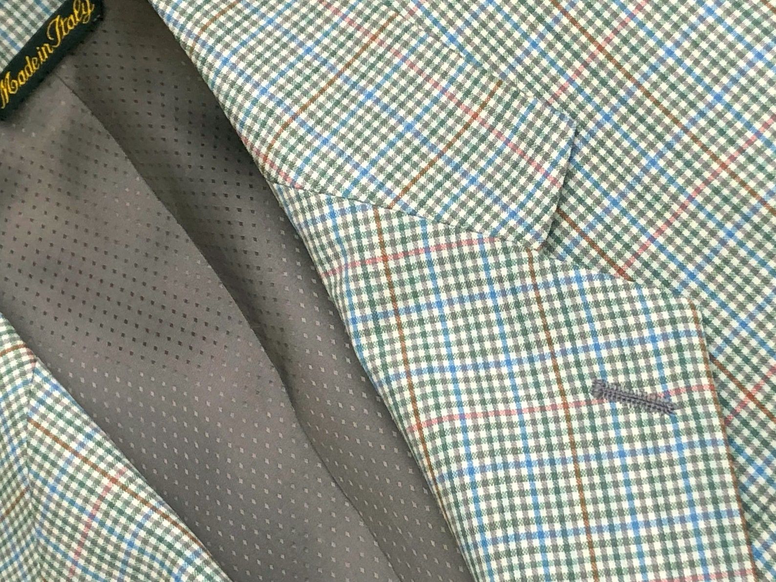 Vintage Pure New Wool Green Checks Blazer Made in Italy | Grailed