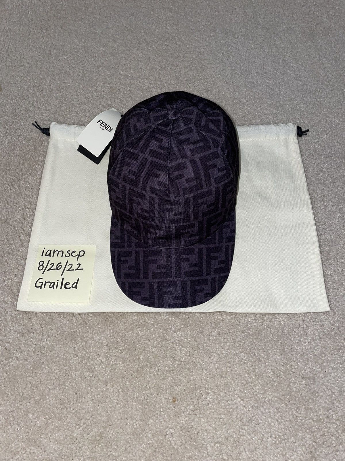 Fendi Men’s Fendi FF Logo Baseball Hat | Grailed