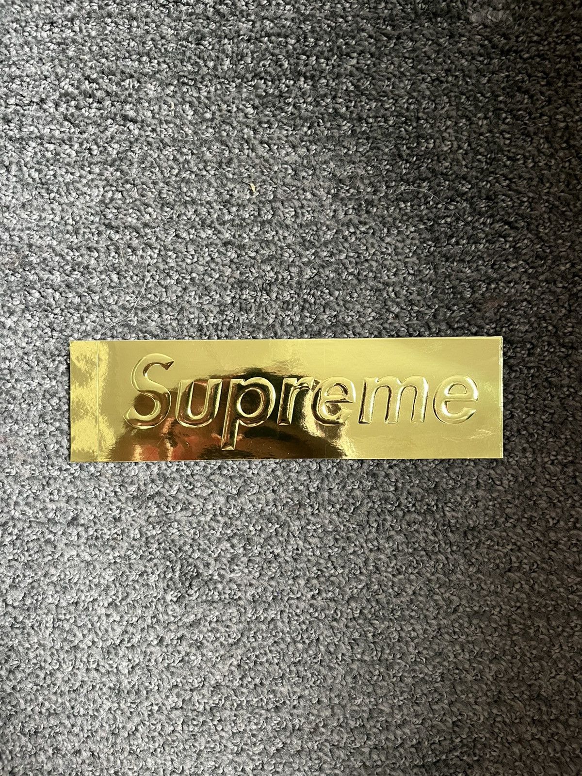 Supreme FW22 Supreme Embossed Gold Box Logo Sticker | Grailed
