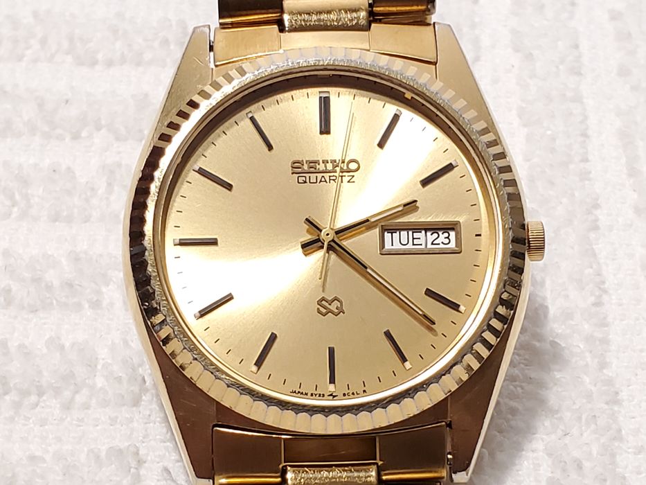 Seiko Vintage Seiko SQ Gold Tone Day Date Men's Watch One Jewel | Grailed