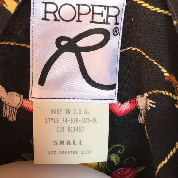Roper Vintage Roping Cowgirl Vest Black Embroidered | Grailed