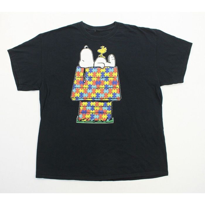 Peanuts Black Rare Peanuts Snoopy Woodstock Autism Awareness Puzzle ...