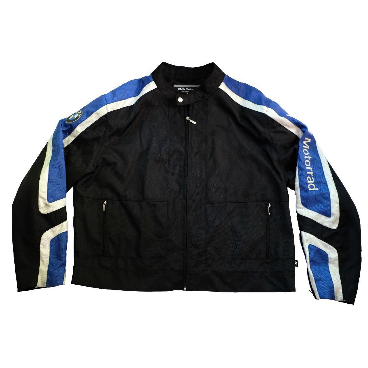 BMW BMW Black and Blue Zip Up Biker Motorcycle Racing Jacket | Grailed