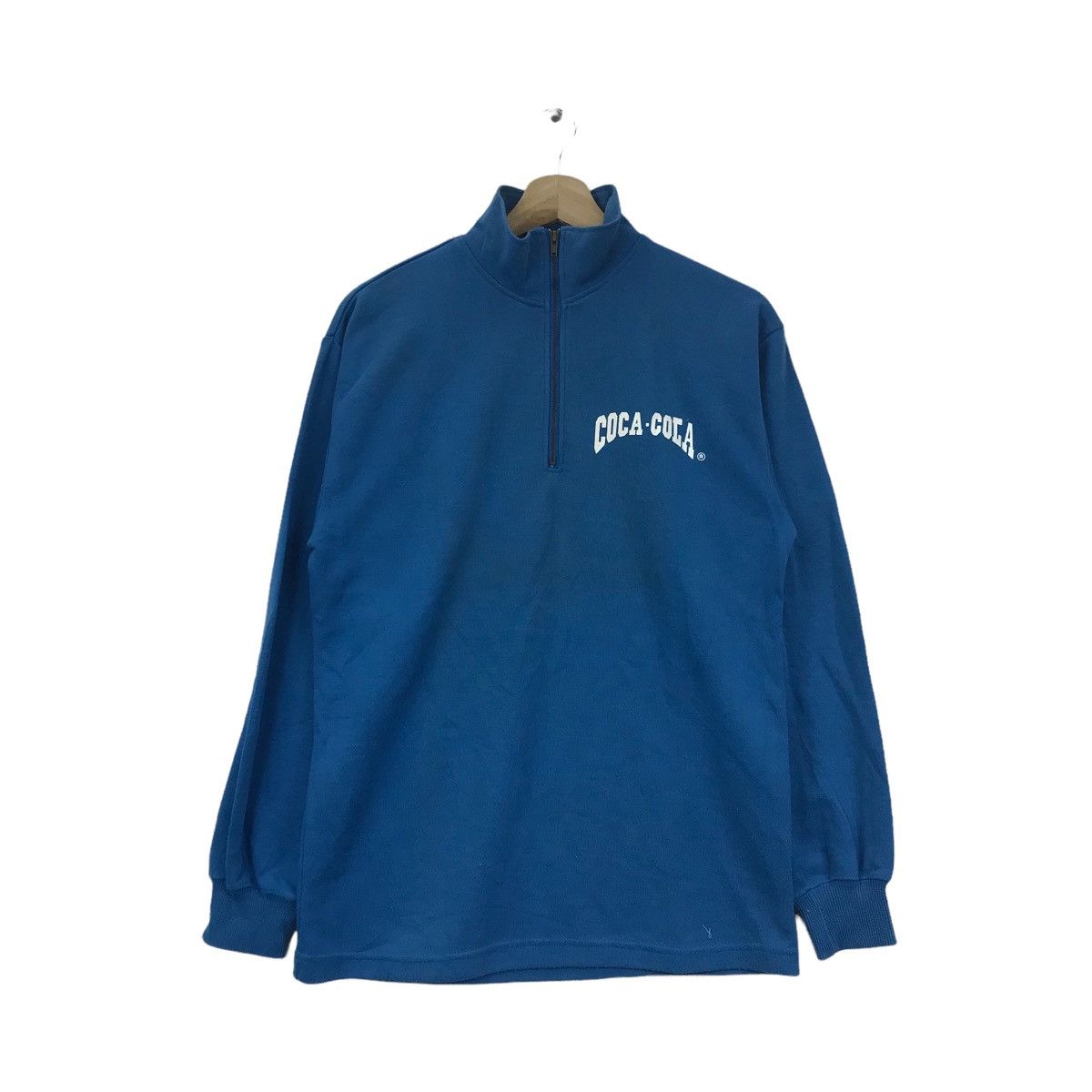 Coca Cola Vtg COCA COLA COKE Side Logo Blue Sweater Pullover | Grailed