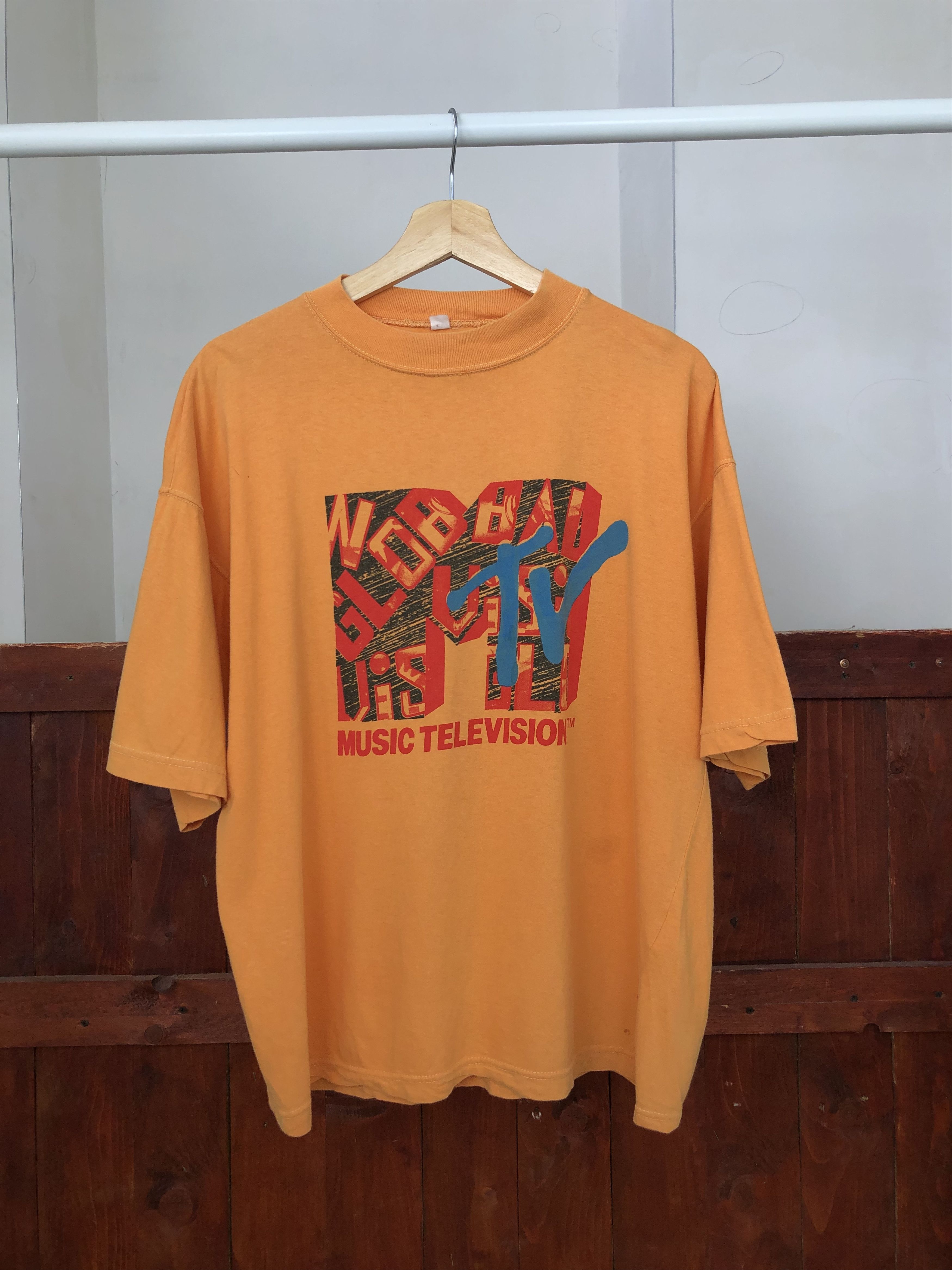 Mtv × Streetwear × Vintage MTV Networks 1989 vintage rare orange ...