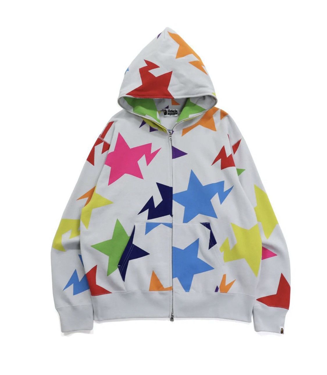 Bape Bape sta pattern relaxed fit full zip hoodie | Grailed