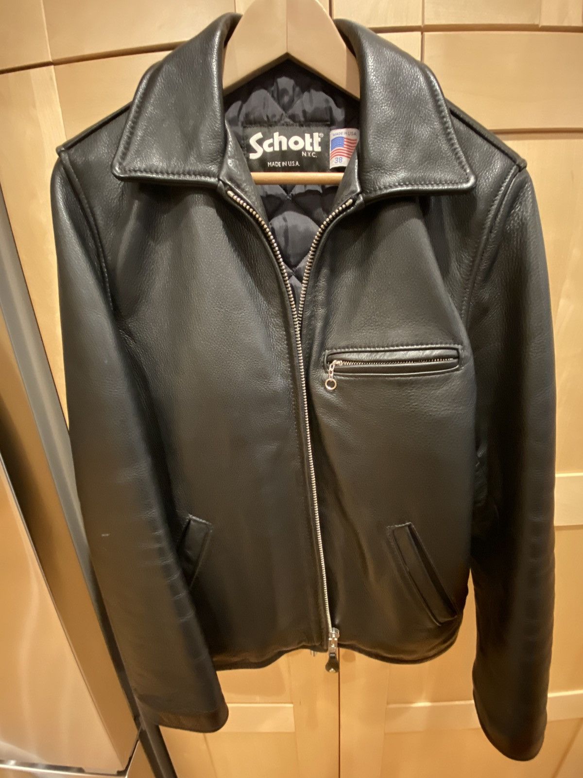 Schott Schott Black Leather Jacket style 135 | Grailed