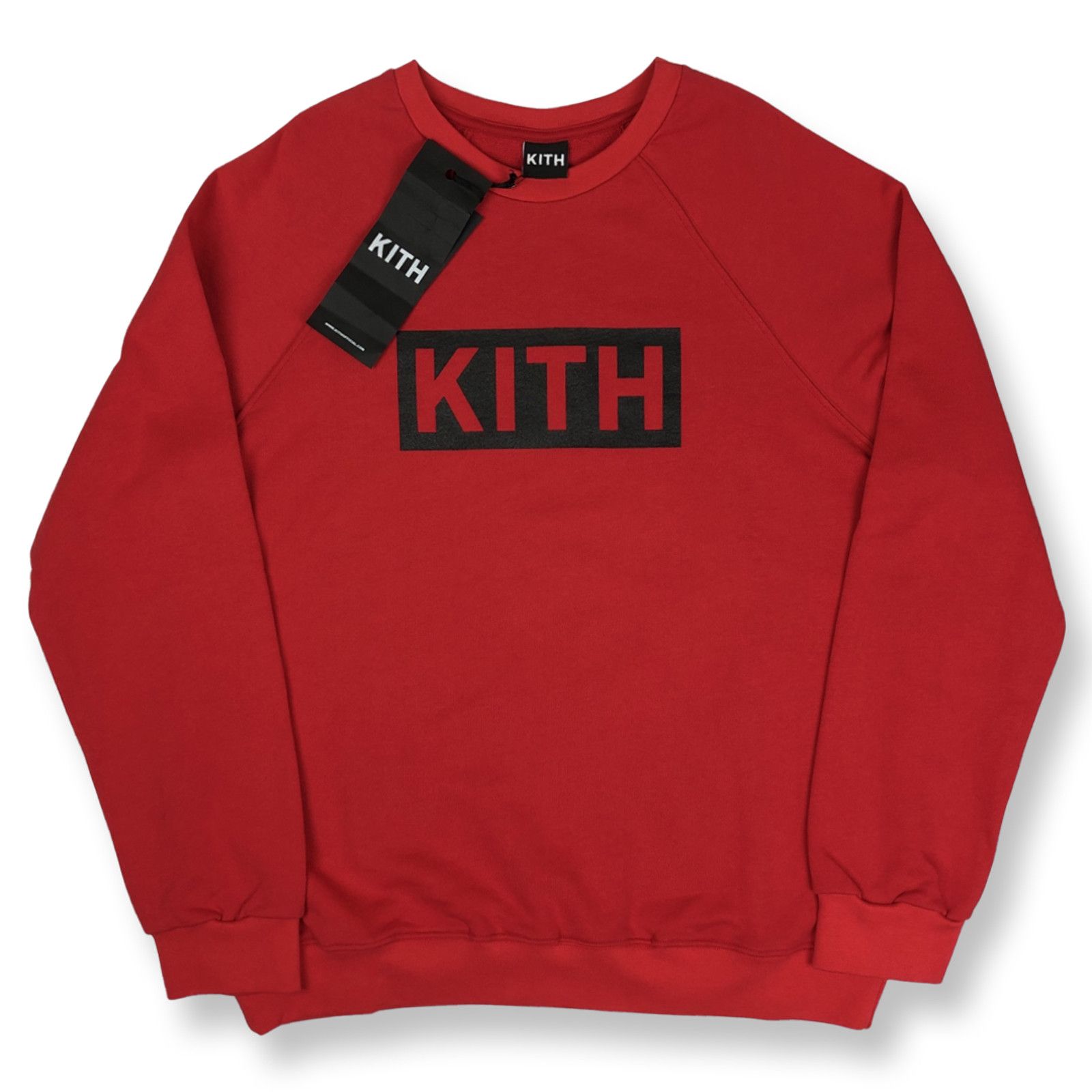 Kith KITH Box Logo Red Sweatshirt | Grailed