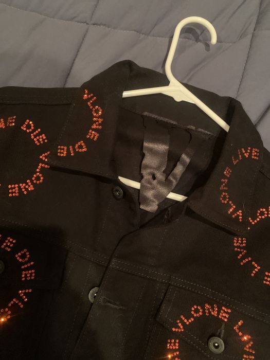 Vlone VLONE ORANGE RHINESTONE JACKET LIVE LOVE VLONE RARE | Grailed