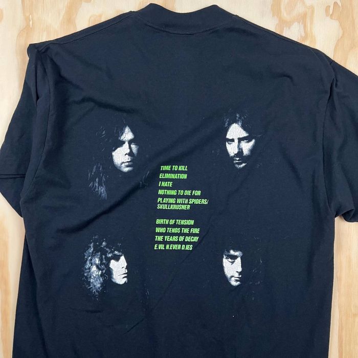 Vintage Vintage overkill thrash metal graphic black band t shirt | Grailed