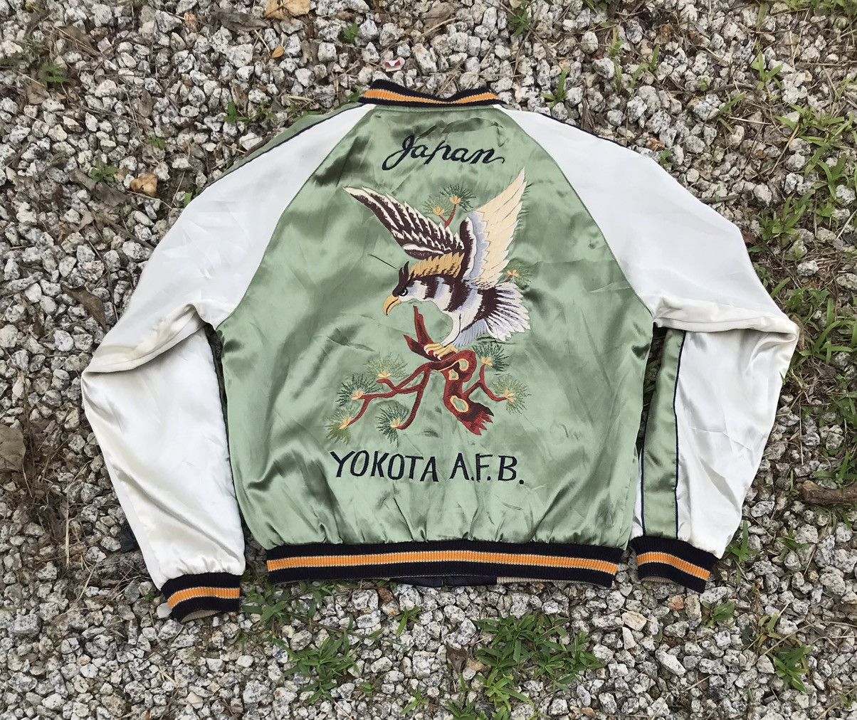 Sukajan Souvenir Jacket Vtg Tailor Toyo Japan Hand Embroidery ...