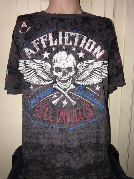 Affliction Affliction American Customs “Hell On Wheels” Shirt | Grailed