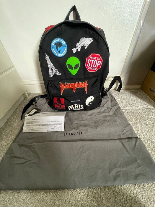 Balenciaga Balenciaga Explorer Black Patch Backpack | Grailed
