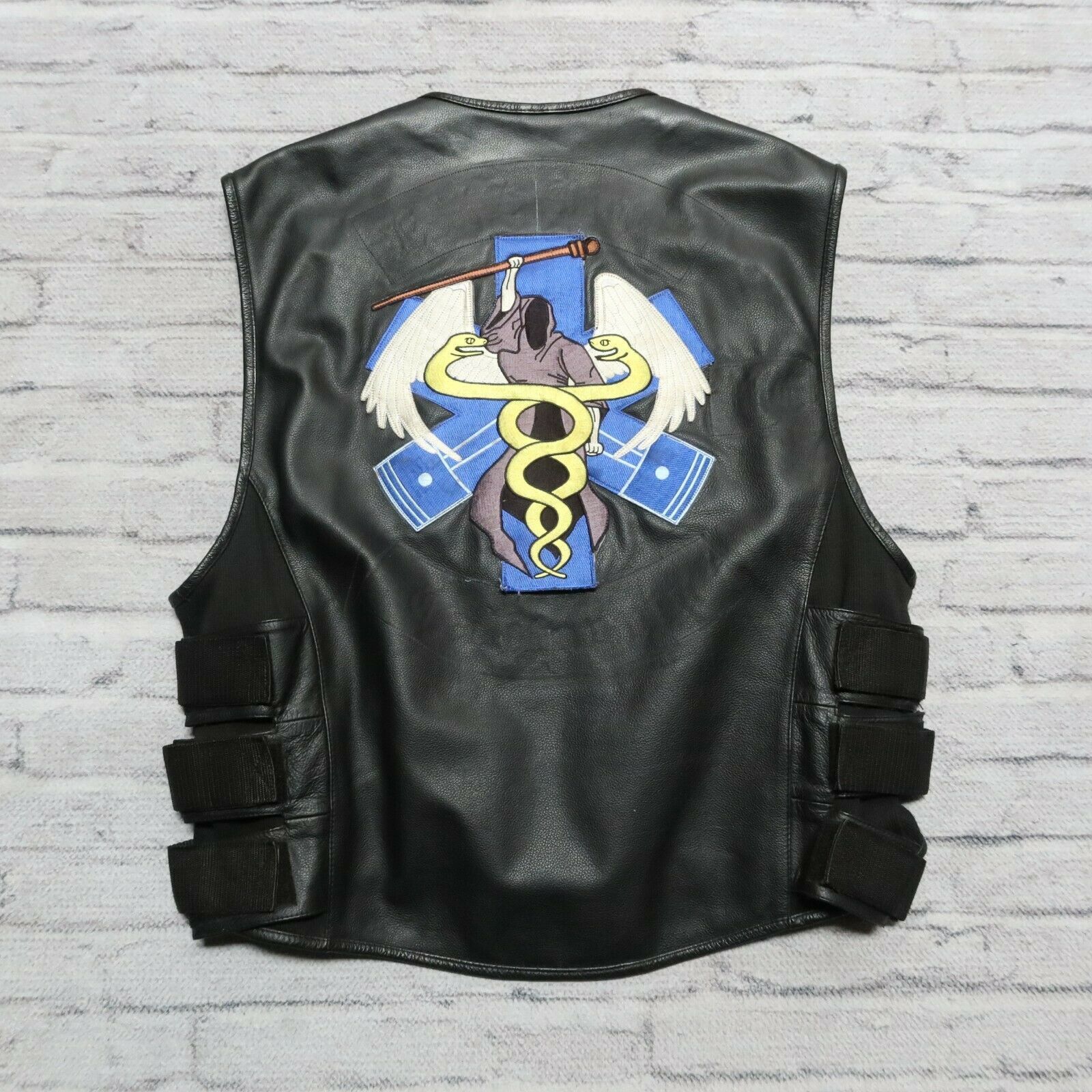 Vintage Motorcycle Club Leather Vest Outlaw Biker Gang 1% MC | Grailed