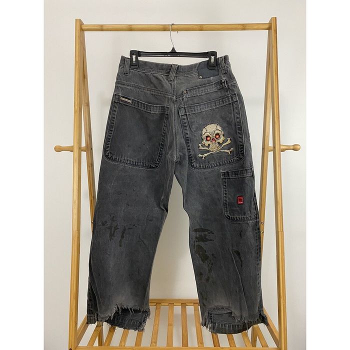 Vintage VTG JNCO Dead Skeleton Skull Faded Skate Pants 34x30 RARE | Grailed