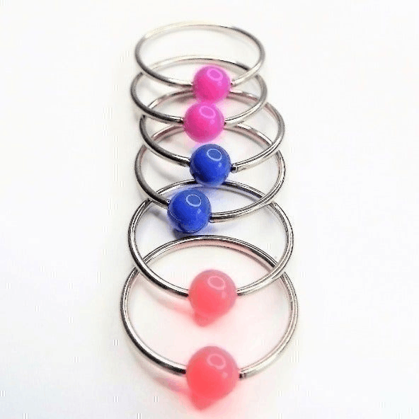 Jewelry Set of 3 -16G Silver Captive Bead Hoop Nipple Rings | Grailed