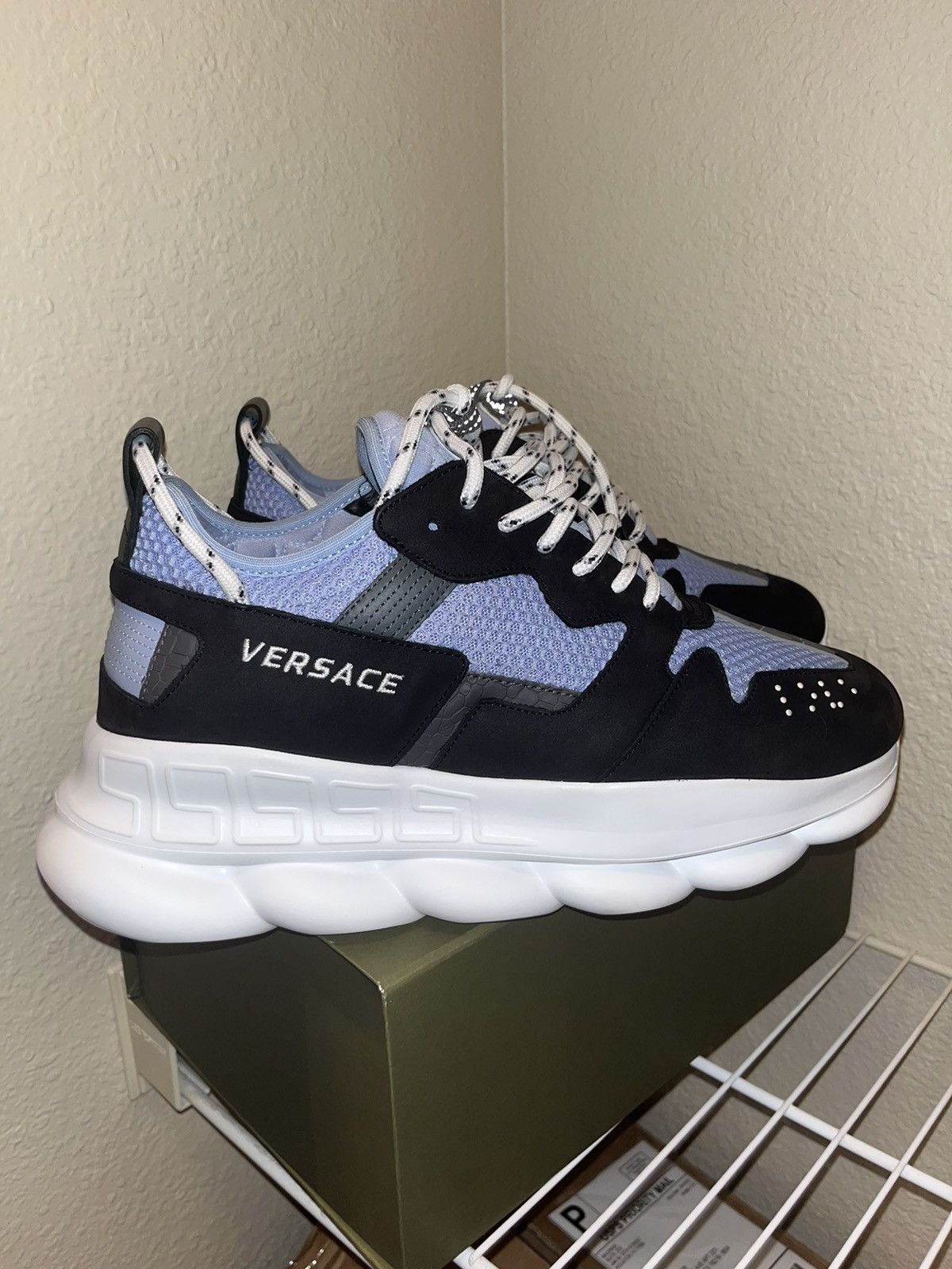 Versace Versace Chain Reaction 2 Light Blue/Black | Grailed