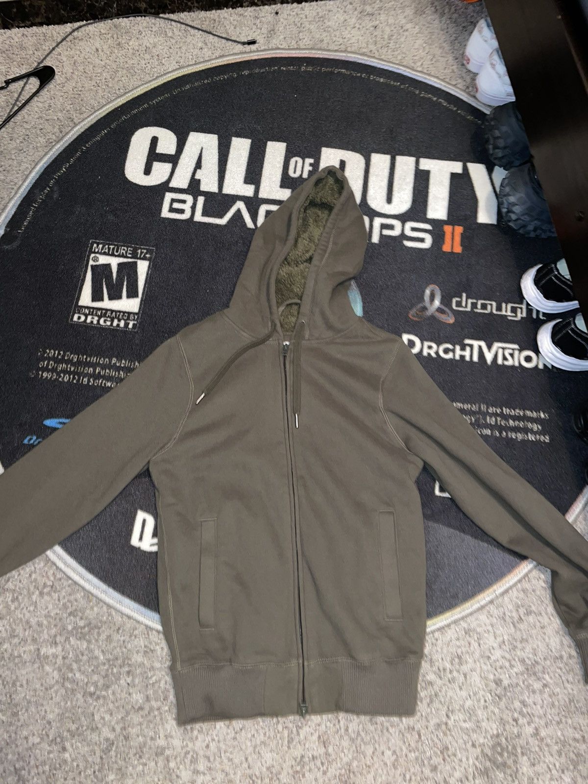 Streetwear × Vintage Dark green zip up jacket | Grailed