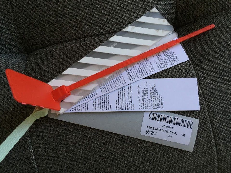 Off-White Spray-Paint Logo Varsity Jacket | Grailed